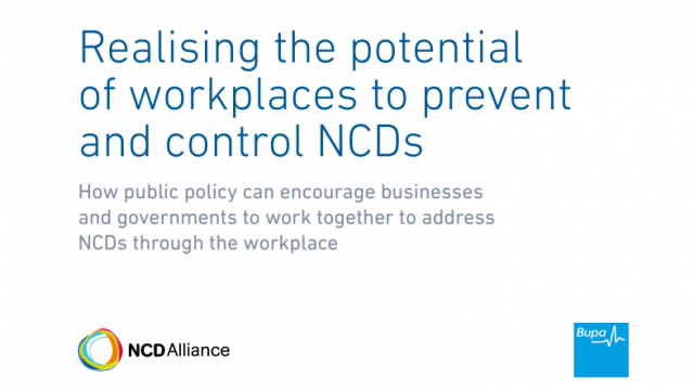 Realising the potential of workplaces to prevent and control NCDs | The ...