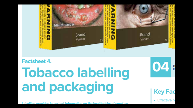 Factsheet 4: Tobacco labelling and packaging | The Union
